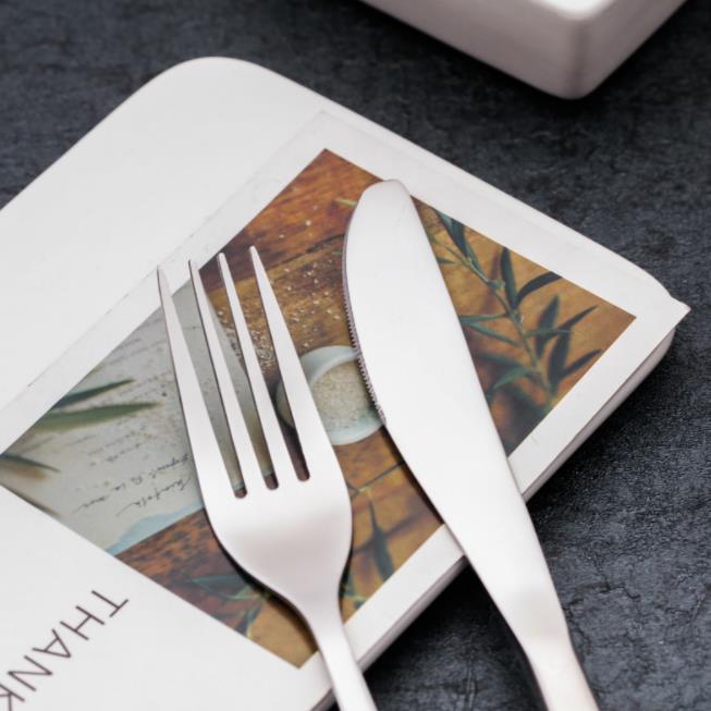 Stainless steel primary color cutlery set