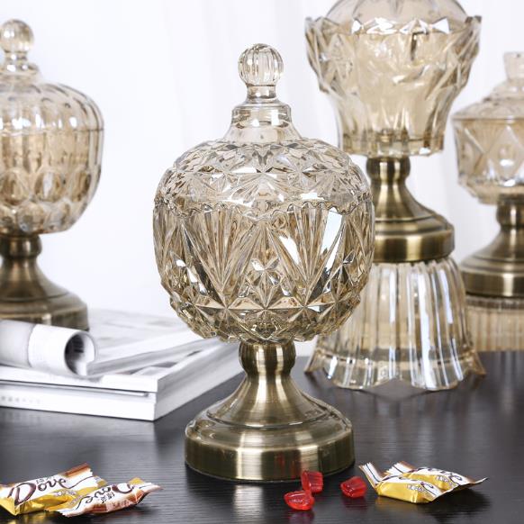 European-style transparent crystal glass storage utensils